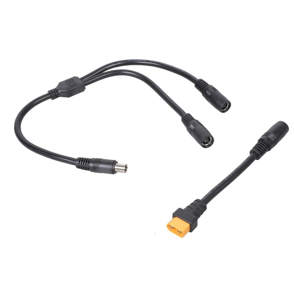 Кабель солнечный 14AWG XT60 (папа) – 2x DC8020 (мама) 20A 55см