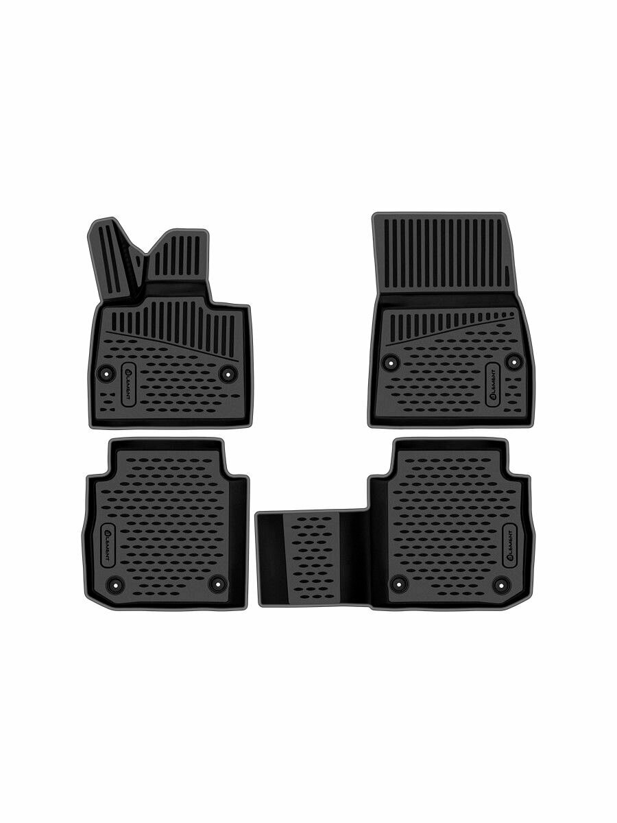 Коврики 3D в салон для Aito M5/Seres M5 2022-н. в, 4 шт. (черный кант, полиуретан) / Аито М5