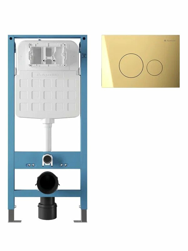 Инсталляция с кнопкой Aqueduto Tecnica Novo TEC11CIR0250 крепление к полу и стене, с регулировкой по высоте, с шумоизоляцией