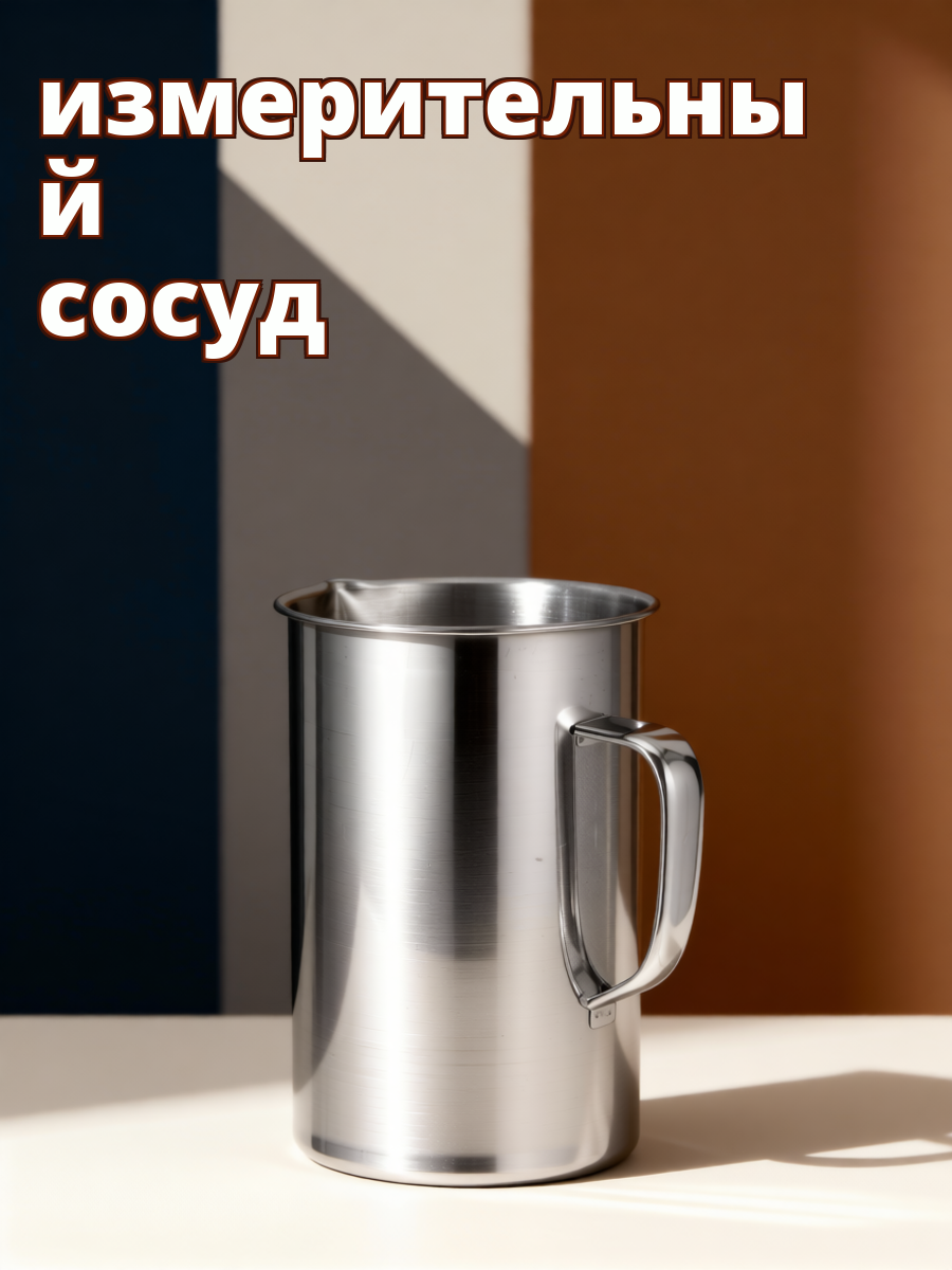 Стакан Для Измерения Нержавеющая Сталь 2000 Мл С Ручкой И Надписями Для Приготовления Кофе 20.00X19.00X13.20Cm