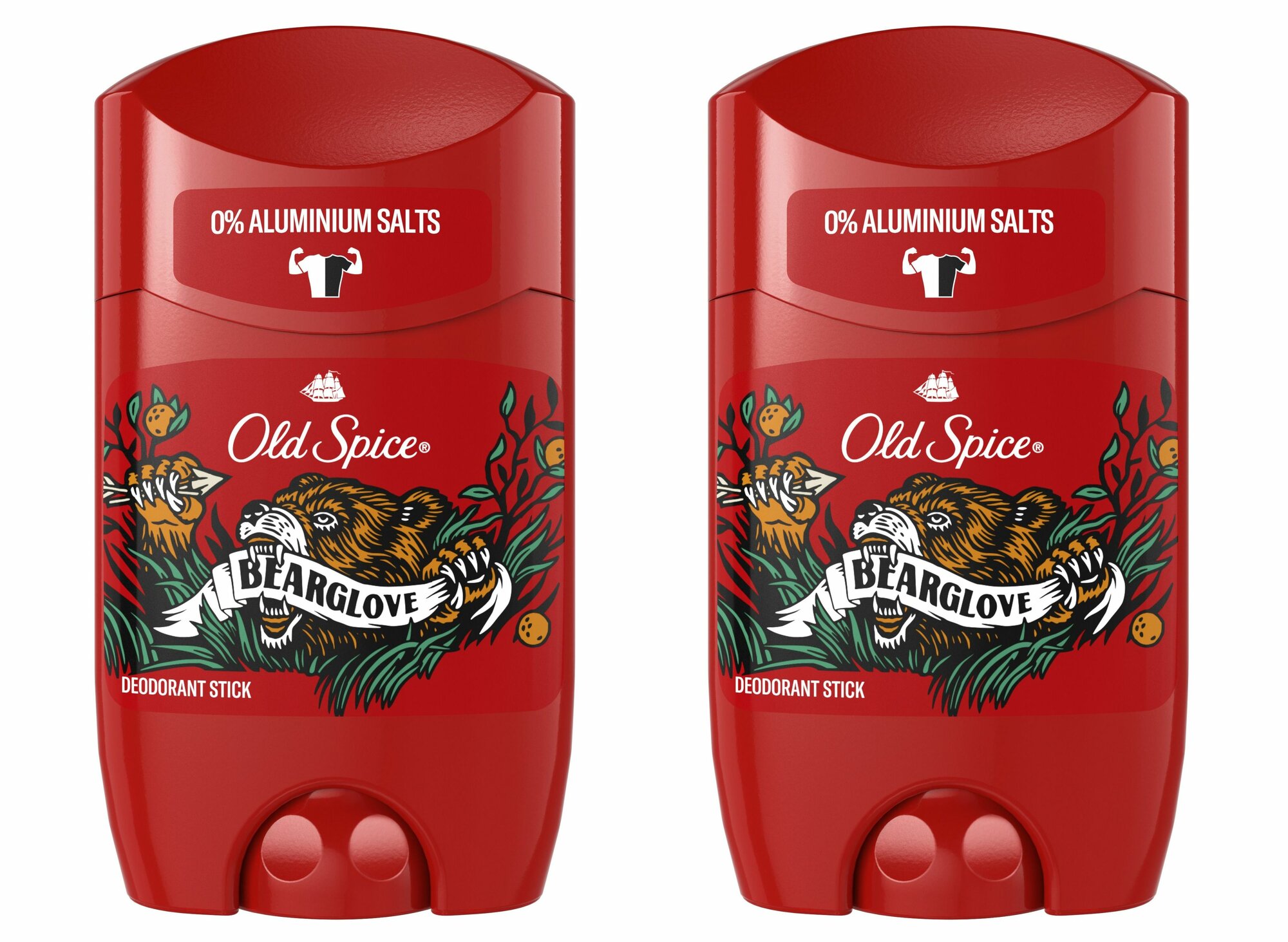 Old Spice Дикий аромат Bearglove Дезодорант в стике мужской, 2 x 50 мл (2 штуки)