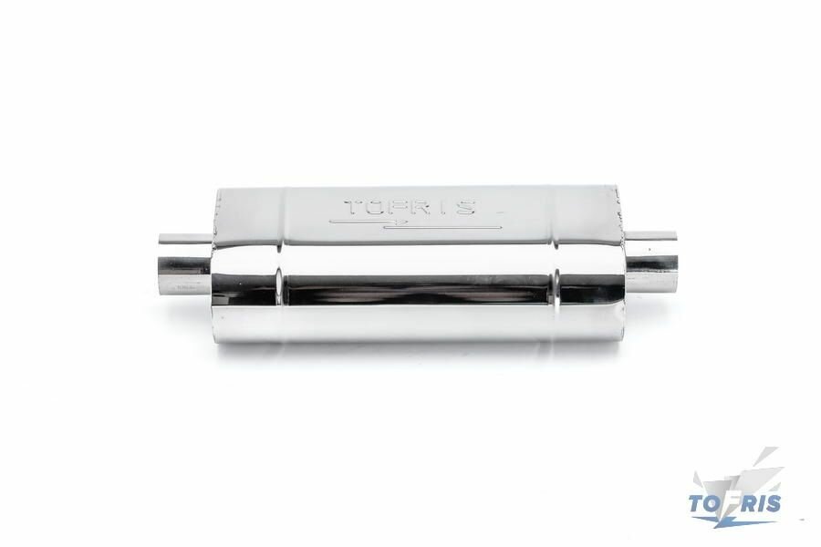 Глушитель универсальный Tofris EQ 450* 63мм с р/ж и перегородкой, AISI 304