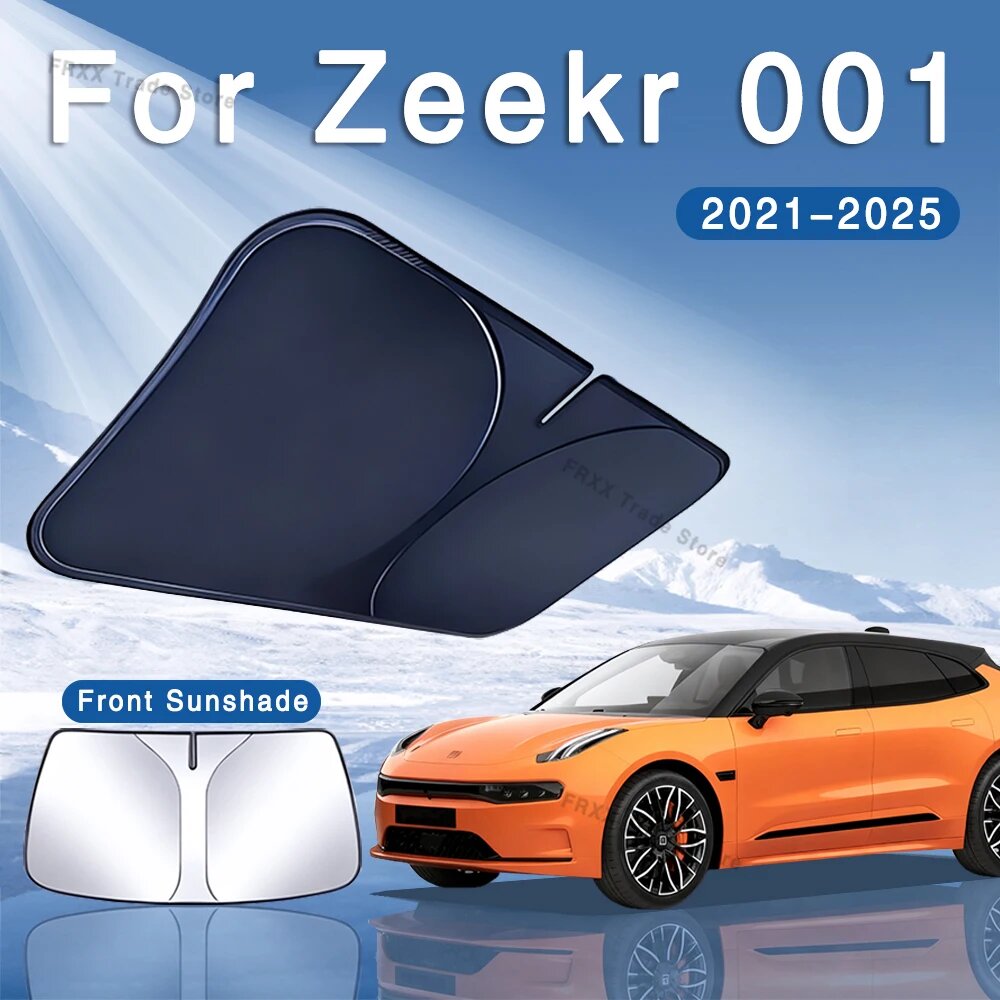 Для Zeekr 001 2021 ~ 2025 2023 Складной автомобильный солнцезащитный козырек на лобовое стекло, солнцезащитный козырек, теплоизоляция, летнее охлаждение, автоаксессуары