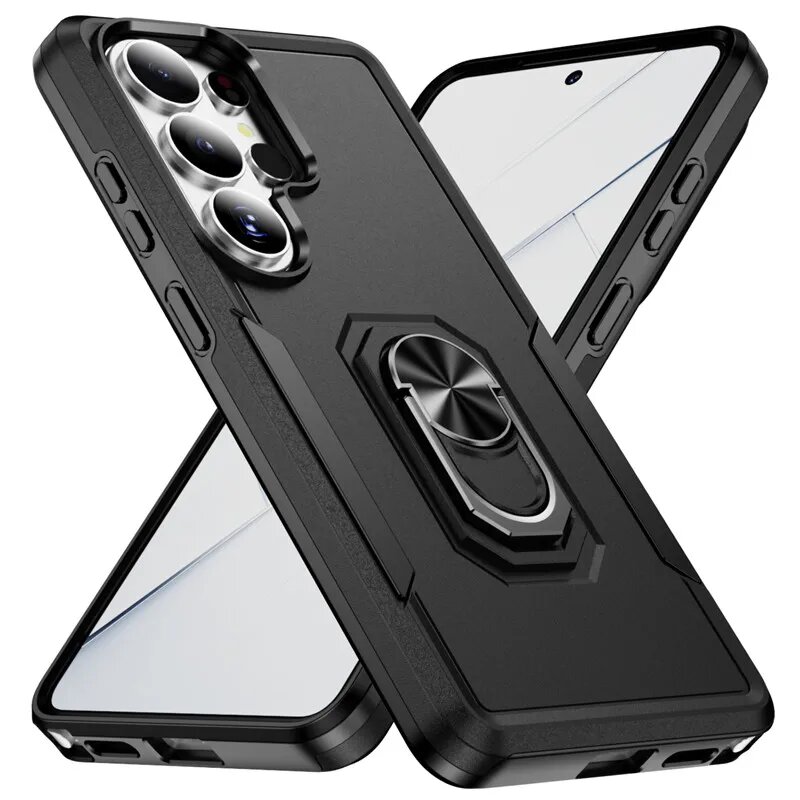 Чехол для телефона Samsung Galaxy S26 Ultra S26 Plus Galaxy S26 5G с защитой камеры, магнитным креплением для автомобиля и кольцом-держателем, бронированный чехол
