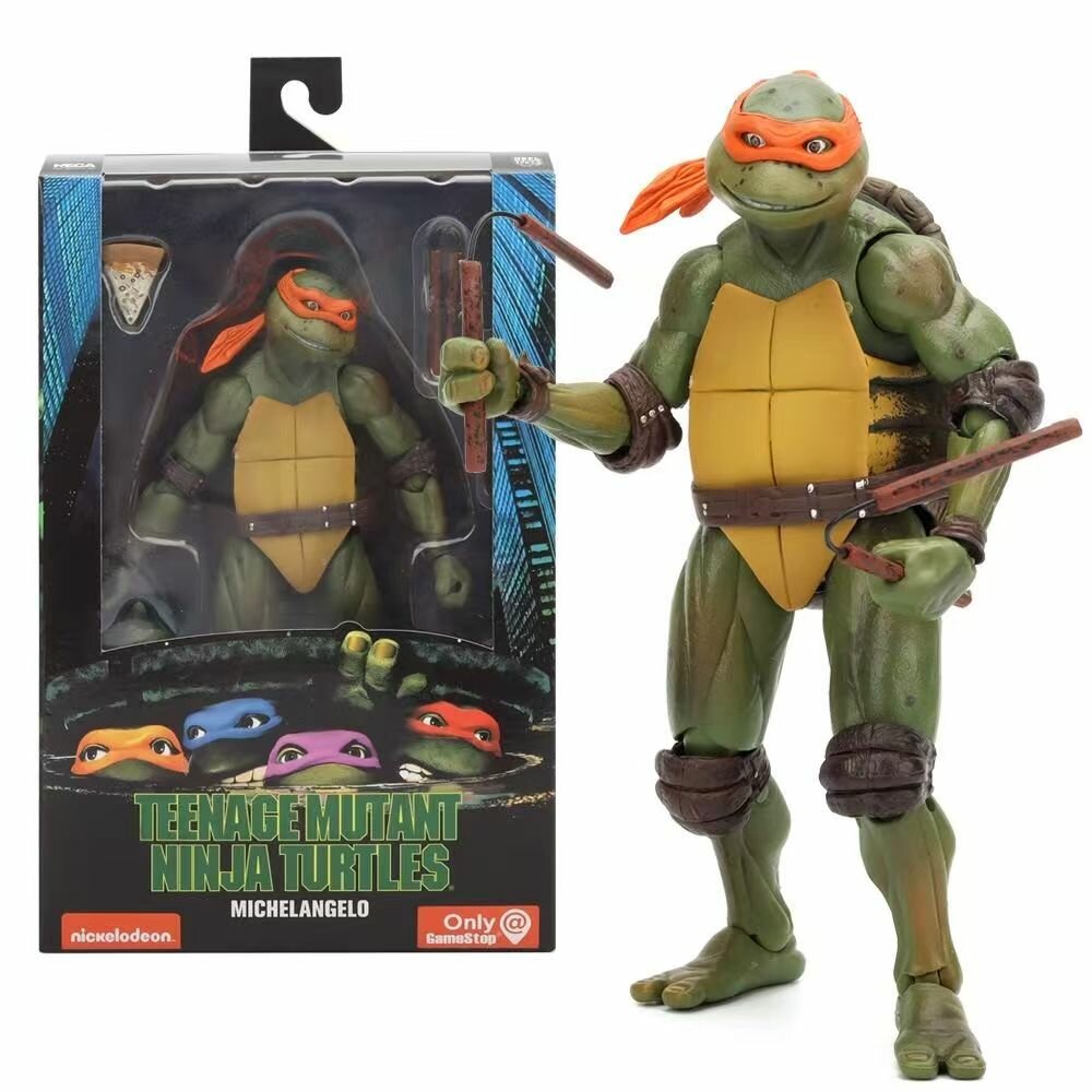 Черепашки Ниндзя(NECA Teenage Mutant Ninja Turtles) Леонардо (Leonardo) (Высота 18 см)
