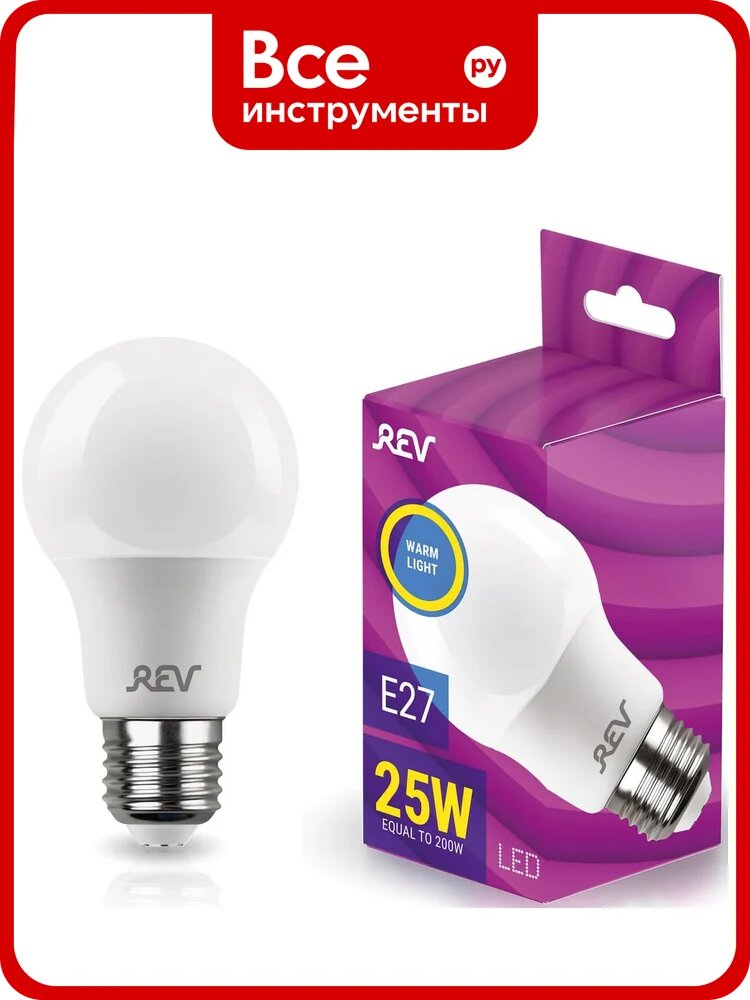 Светодиодная лампа REV A70 Е27 25W, 2700K, теплый свет 32532 1