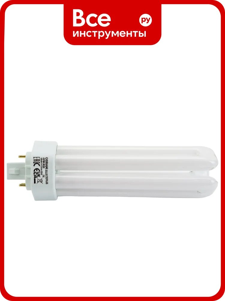Компактная люминесцентная неинтегрированная лампа Osram DULUX T/E 42W/830 PLUS GX24Q 4099854123665
