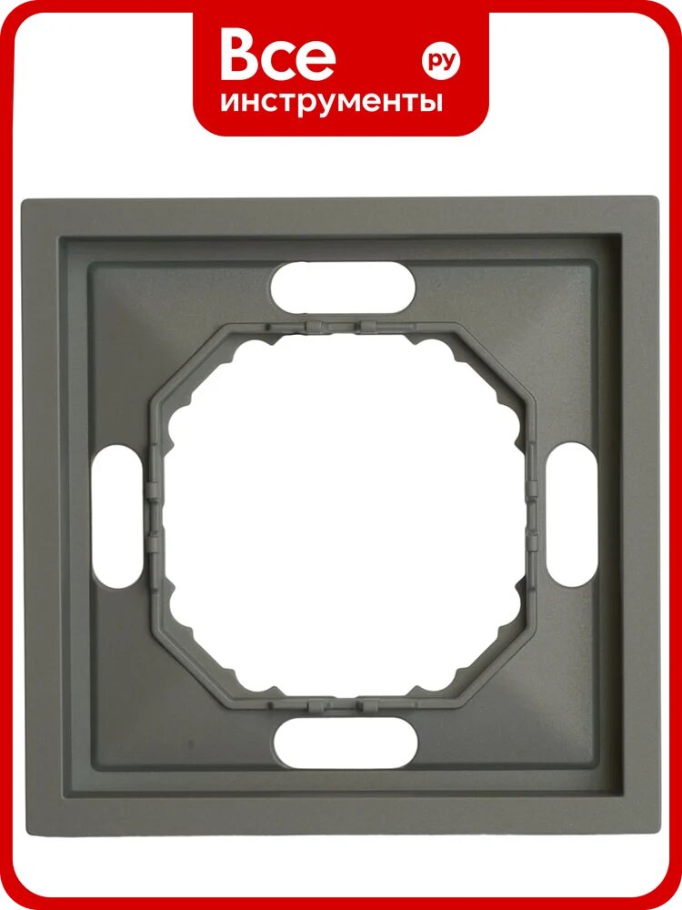 Рамка STEKKER PFR00-5001-10 1-местная, серия Эмили, платиново-серый, soft touch, 49962