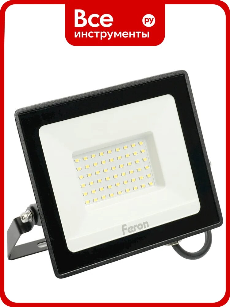 Прожектор Feron LL-931, IP65, 70Вт, 6400К, прямоугольный, черный