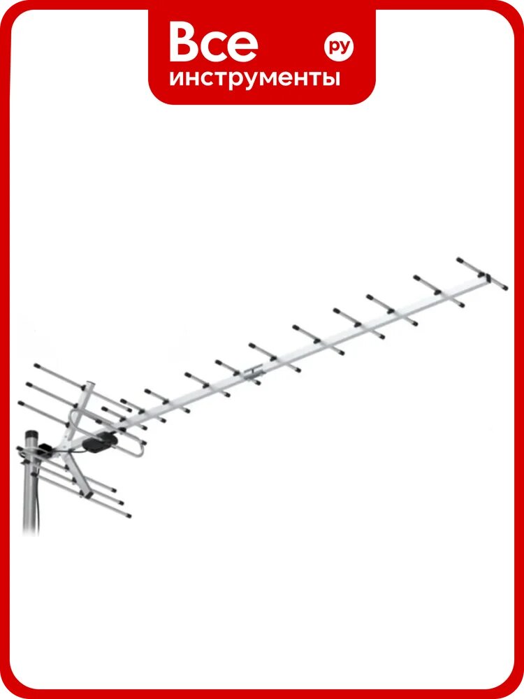 Антенна Locus Меридиан-12AFS TURBO для цифрового ТВ (DVB-T/DVB-T2) уличная, активная, с балансным усилителем 109300048