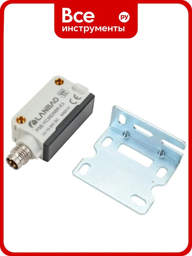 Оптический датчик диффузный Lanbao PSE-YC35DNBR-E3, Sn=350 мм, NPN NO/NC (Програм)10.30DC, разъем М8, 07-00035357