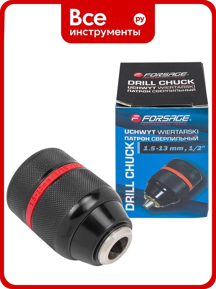 Патрон цанговый для дрели Forsage 2-13мм, 1/2" F-G00521(61411), шуруповерта от бренда