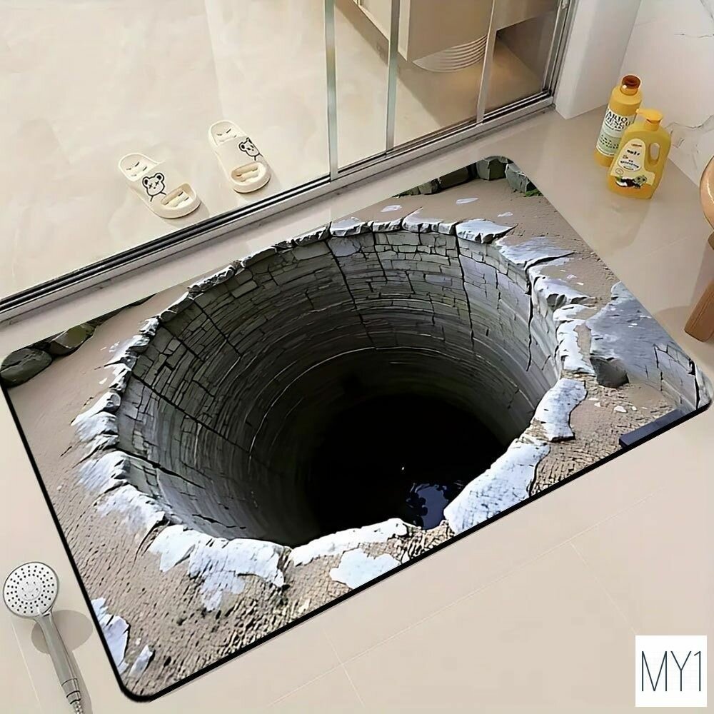 Ковер 80x50 см 3 мм 3d-эффект разноцветный