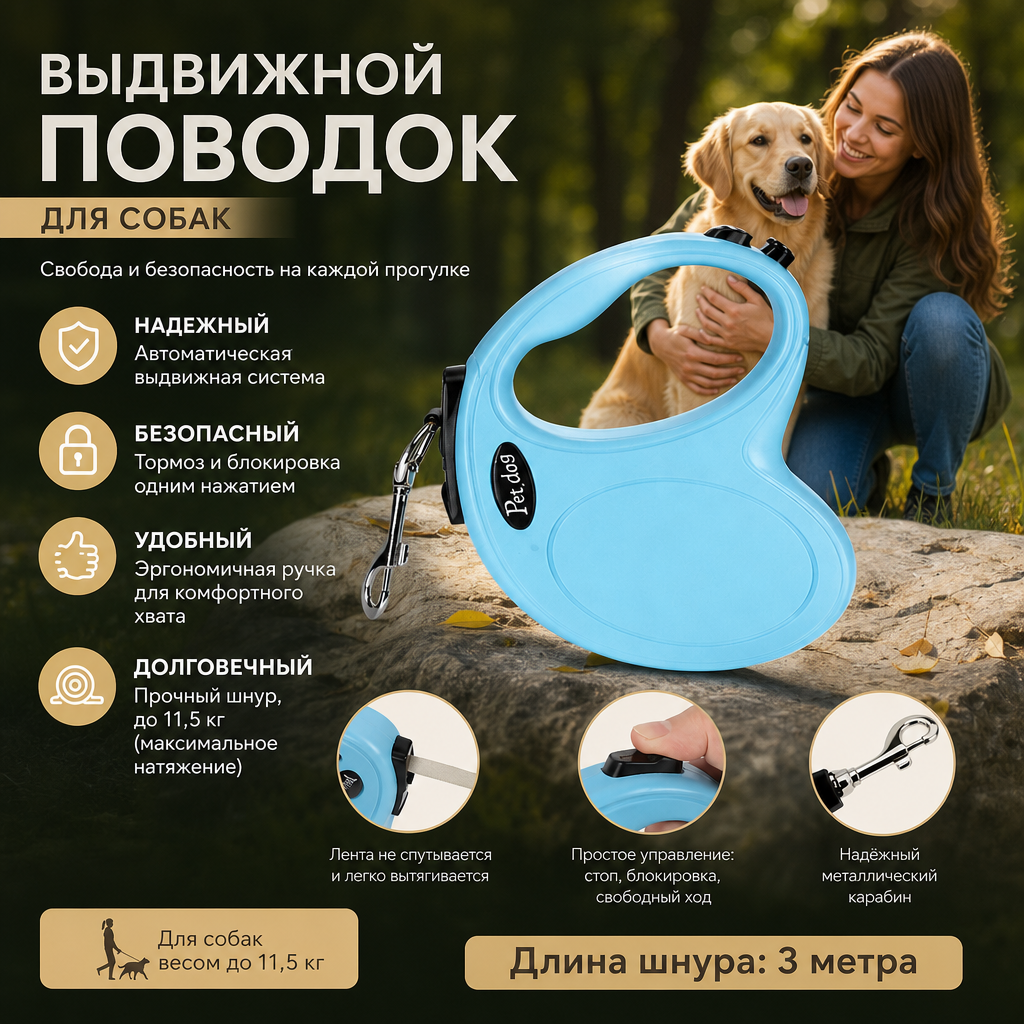 Прочный поводок для собак, прочный, комфортный, безопасный, нейлон, против рывков, для прогулок