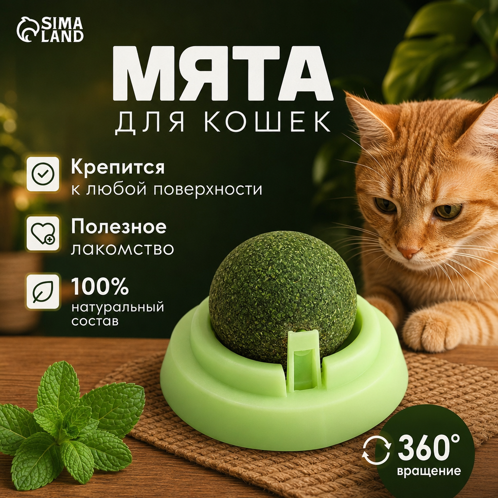 Набор звенящих мячиков для кошек и собак, зеленый, интерактивная игра, кошачья мята