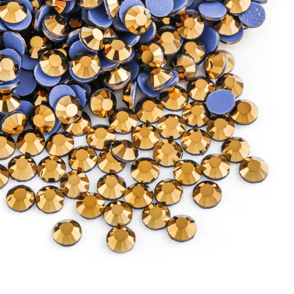 Термоклеевые стразы DMC, стеклянные кристаллы, SS6-SS30 SS30-288pcs, Mine Gold