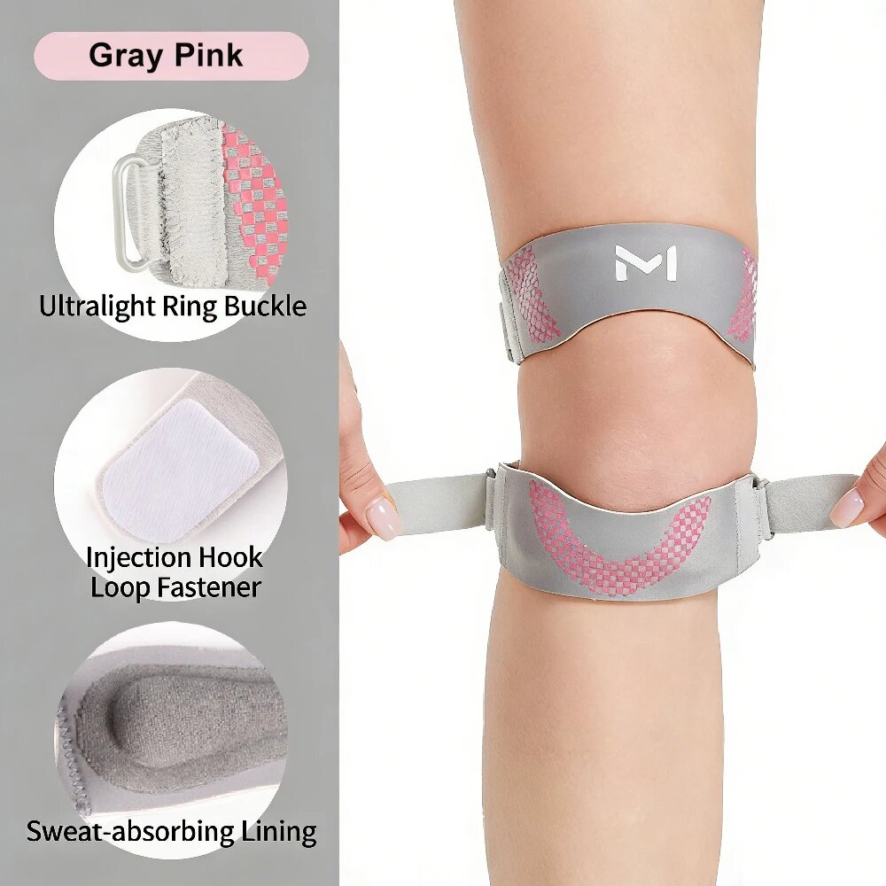 Наколенник GENGGAO регулируемый для взрослых Gray Pink