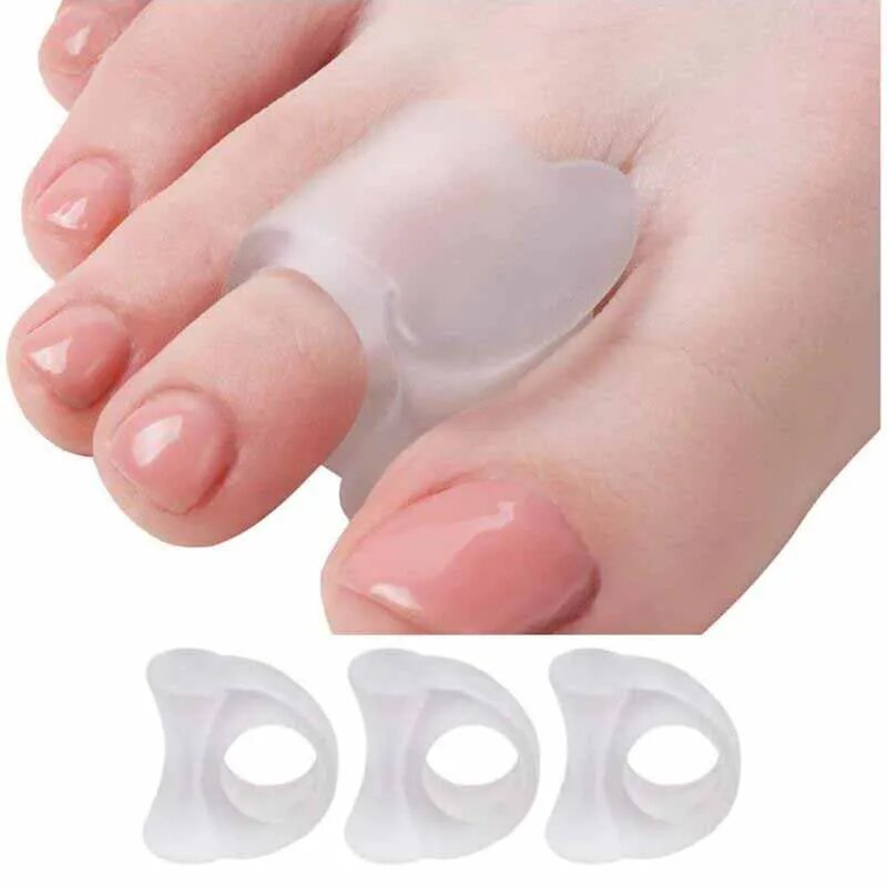 Силиконовые разделители для пальцев ног (1-6 шт) Transparent-3pc