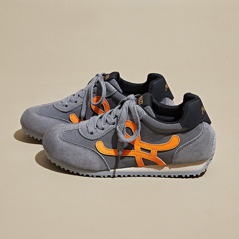 JYL Кроссовки Аган женские Осень Ученики Бег Дно толстое/gray orange