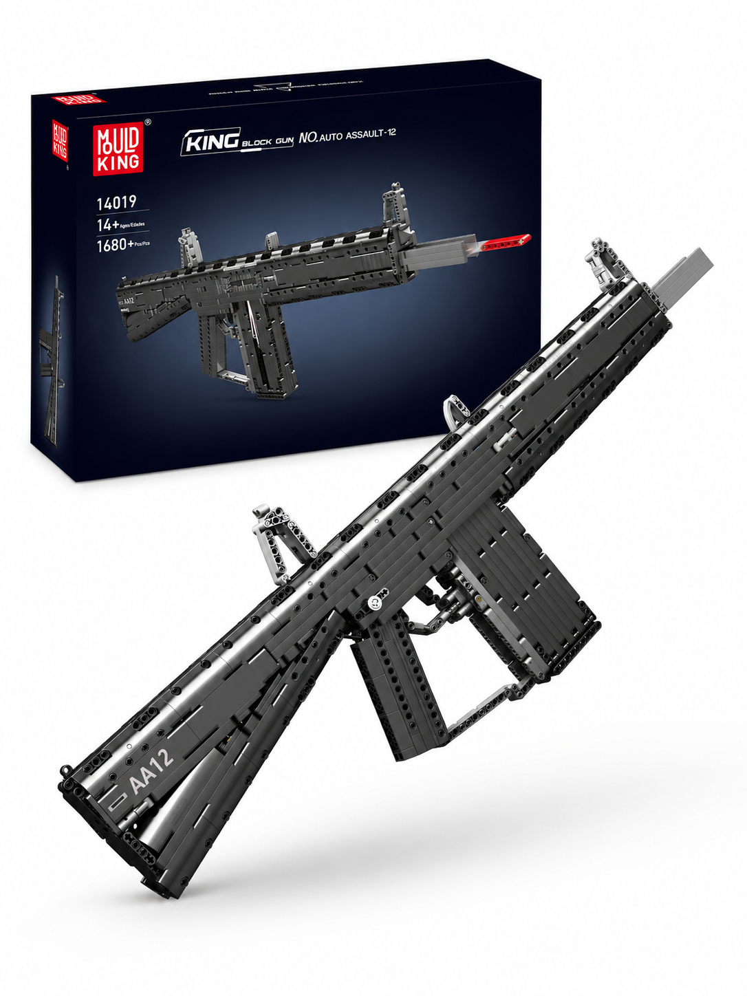 Конструктор для мальчика Mould King 14019 Автоматическое ружьё MPSAA-12,1680деталей, Рождественский подарок, Новогодний подарок