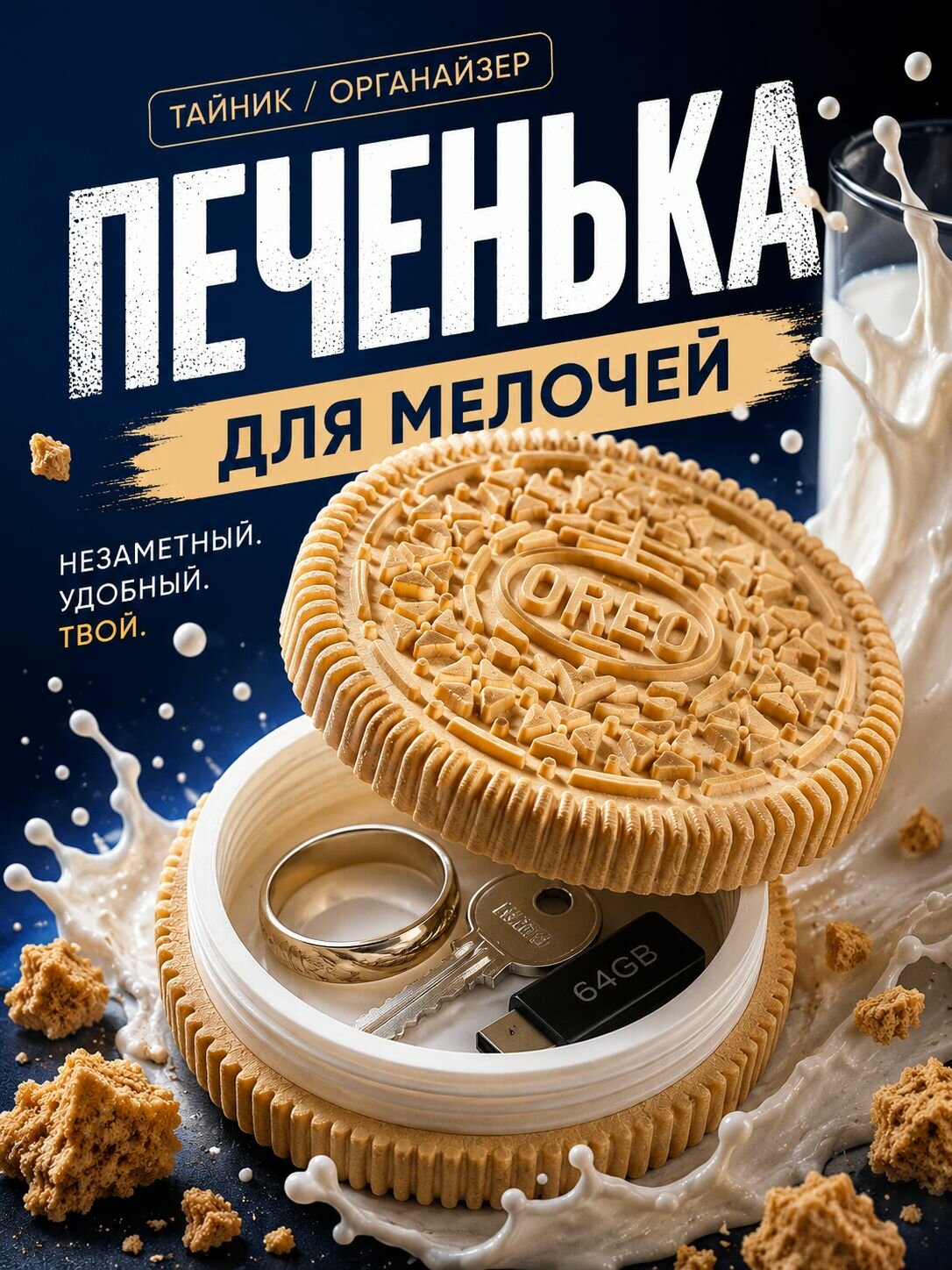 Oreo тайник для мелочей шкатулка органайзер