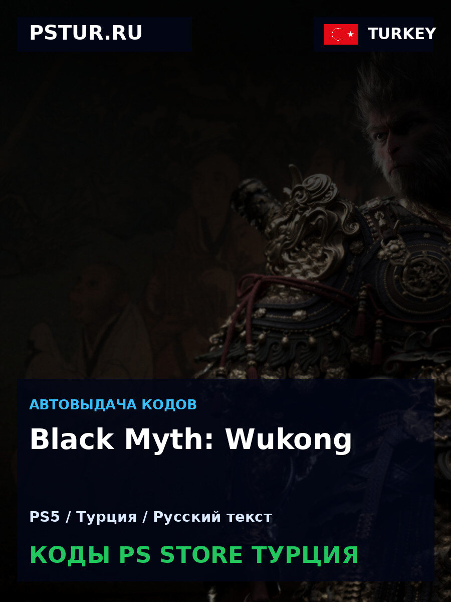 Black Myth: Wukong PS5 — PlayStation Store Турция, цифровая версия