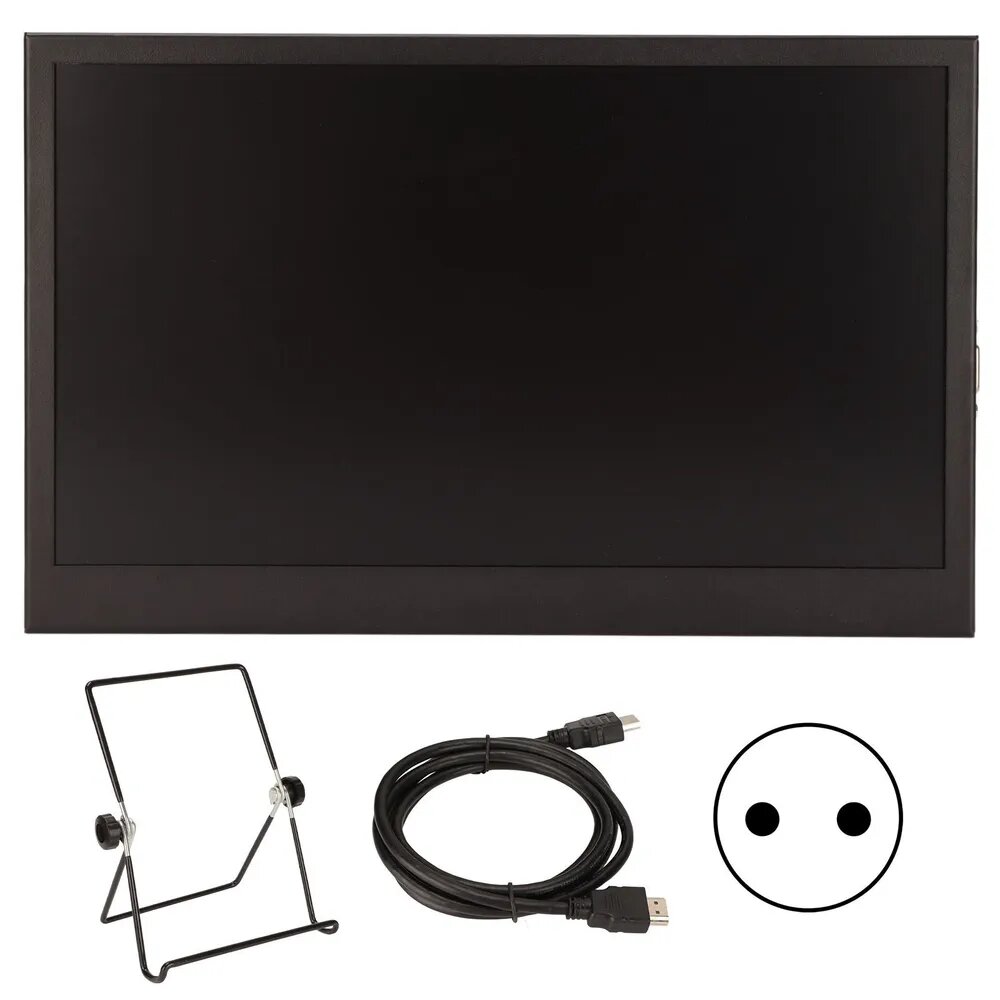 Портативный монитор 11.6" 1366x768, HDMI/VGA, внешний экран, EU Plug