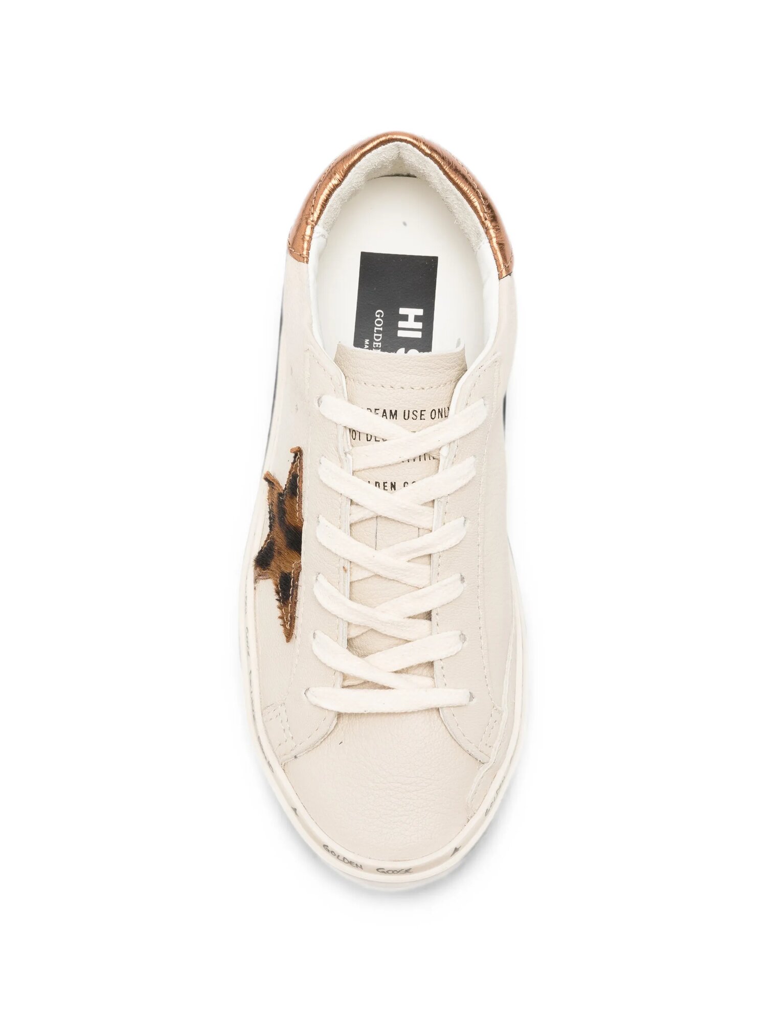 Кроссовки Golden Goose Hi Star leopard-print sneakers, размер 35 — фото 1