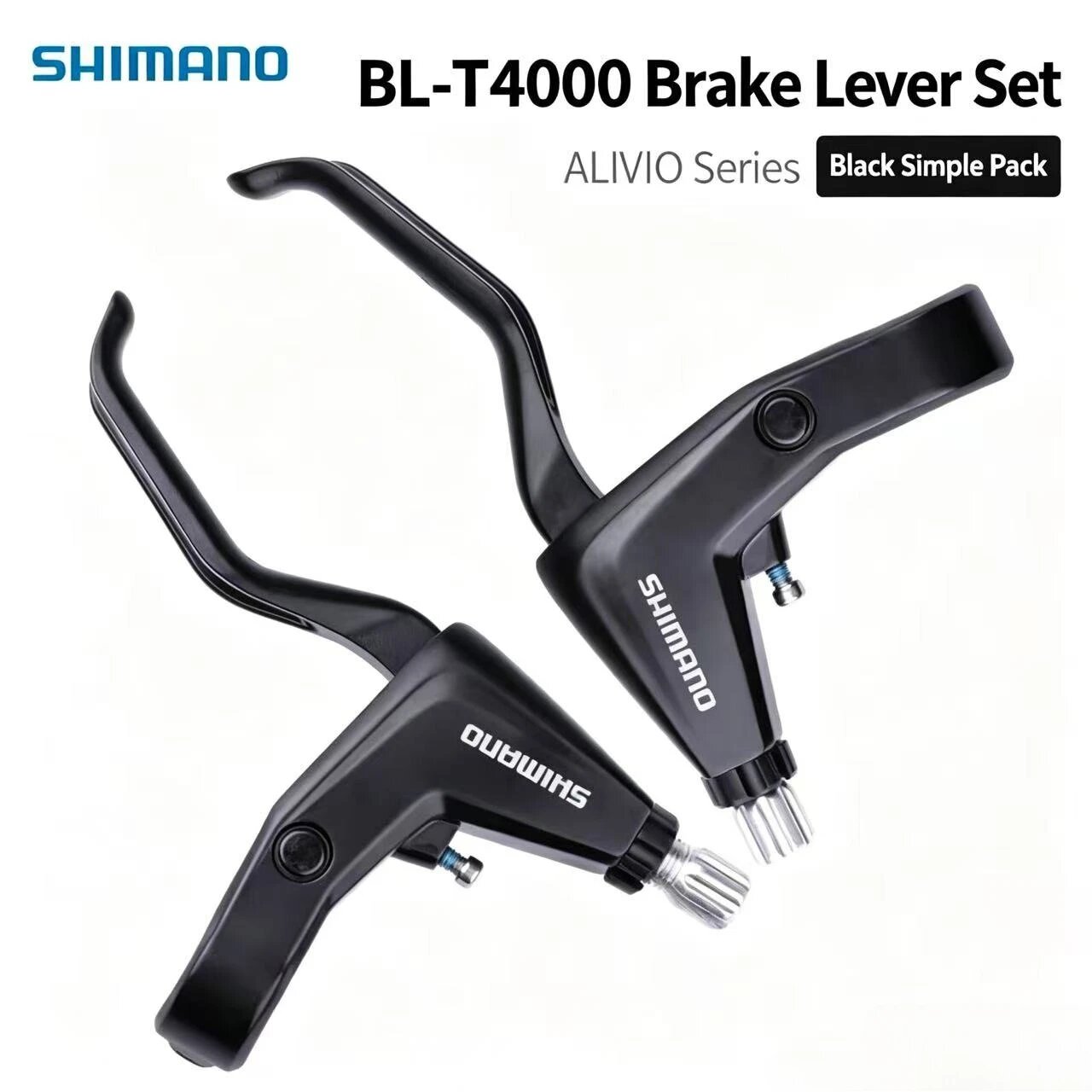 Комплект Тормозных Ручек Shimano Alivio BL T4000 Для Горных И Шоссейных Велосипедов - Черные, 22,2 Мм, Левая И Правая