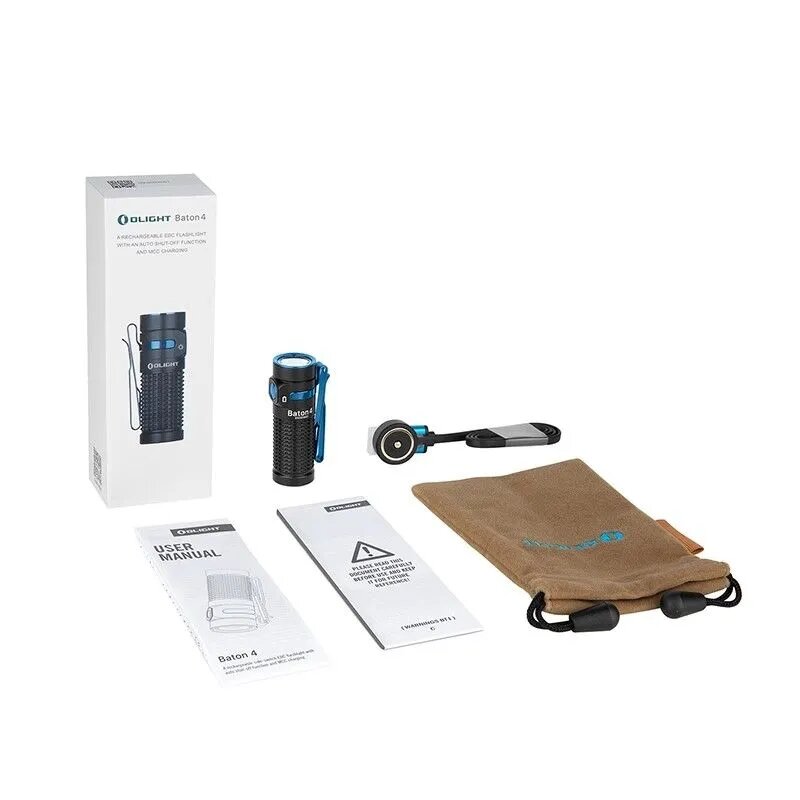 Olight Фонарь ручной Baton 4, 1300 Люмен, IP54, Черный, встроенный аккумулятор