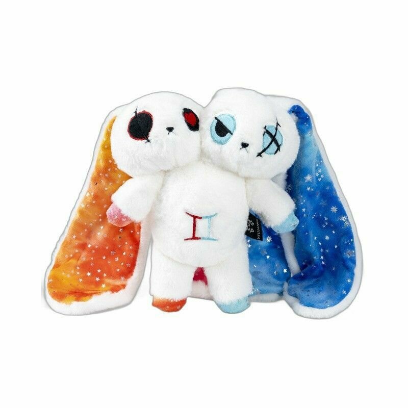 Плюшевая игрушка Plushie Dreadfuls кролик разноглазый, набор большой заяц с двумя мини-кроликами, коллекционный мягкий сувенир для подростков