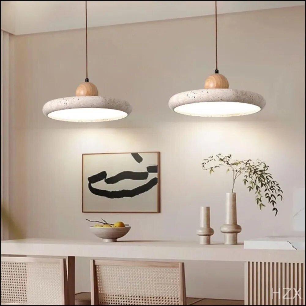 Люстра с LED-подсветкой, 28 Вт, из натурального камня, 300x300x95 мм, теплый белый свет — фото 1