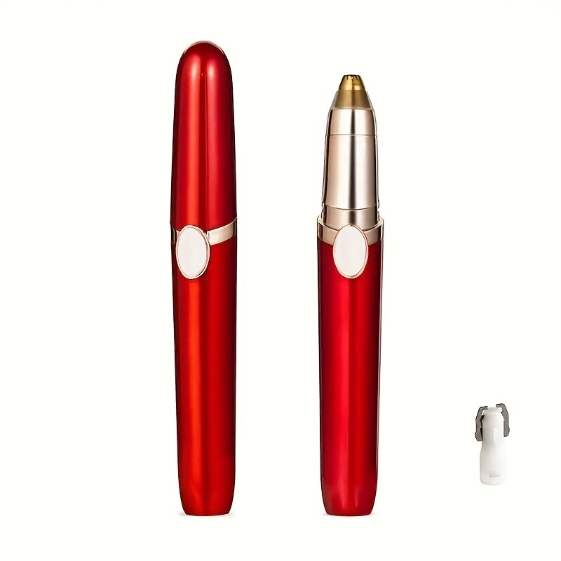 Электрический триммер для бровей, носа и ушей с USB-зарядкой, компактный, красный, 1 сменная насадка
