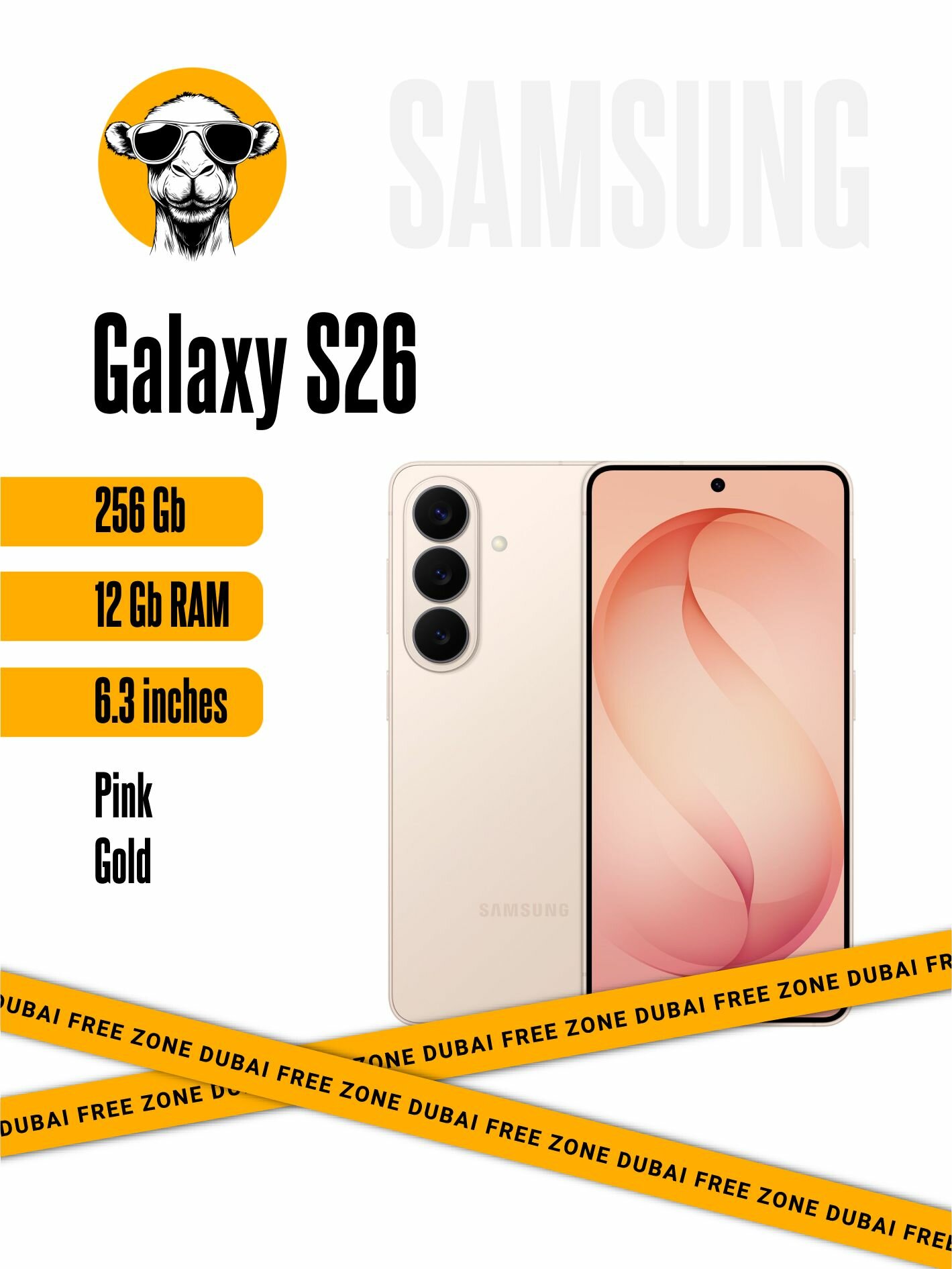 Смартфон Samsung Galaxy S26 12/256Gb Pink Gold