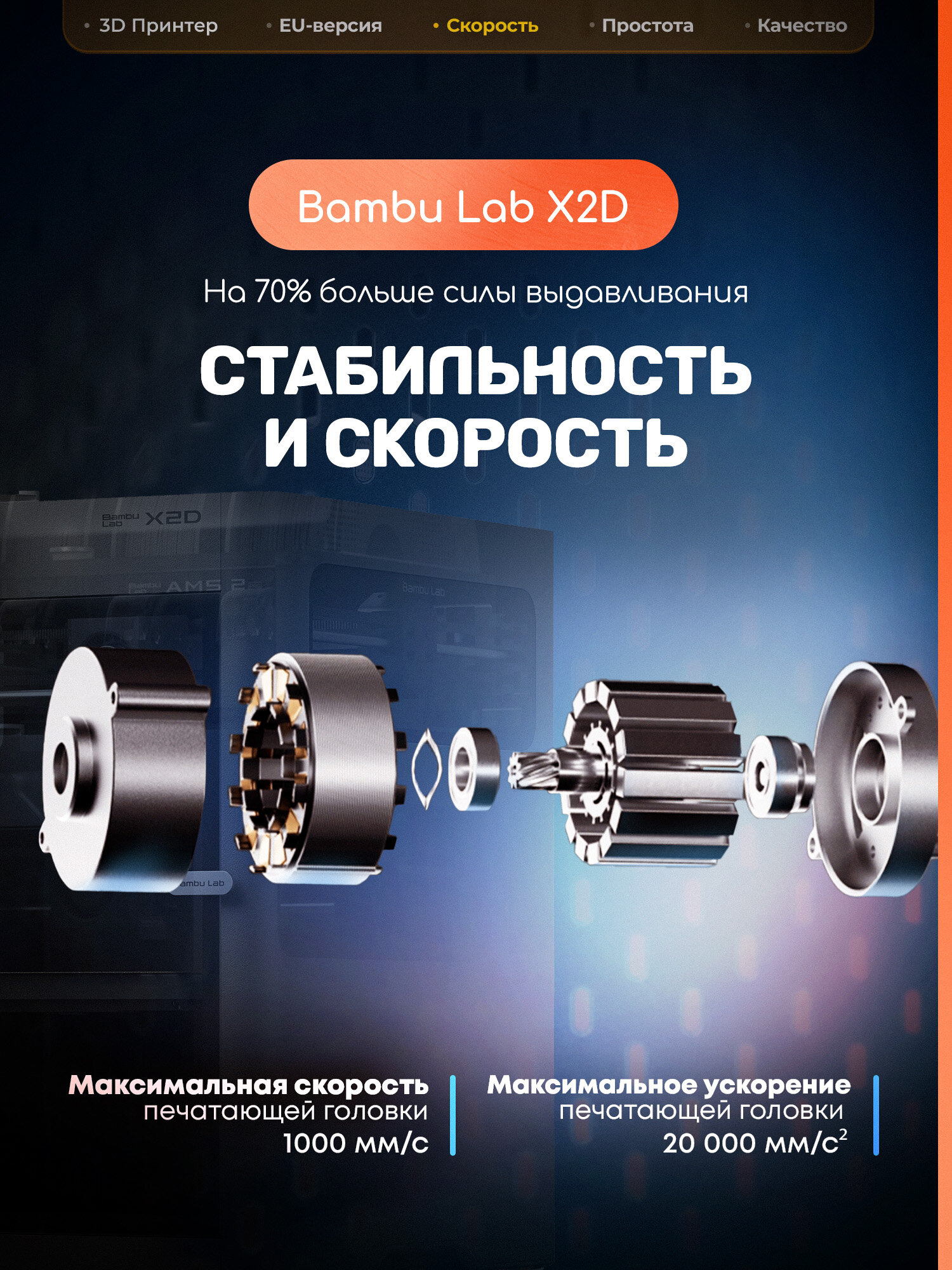 3D принтер Bambu Lab X2D европейская версия — фото 1