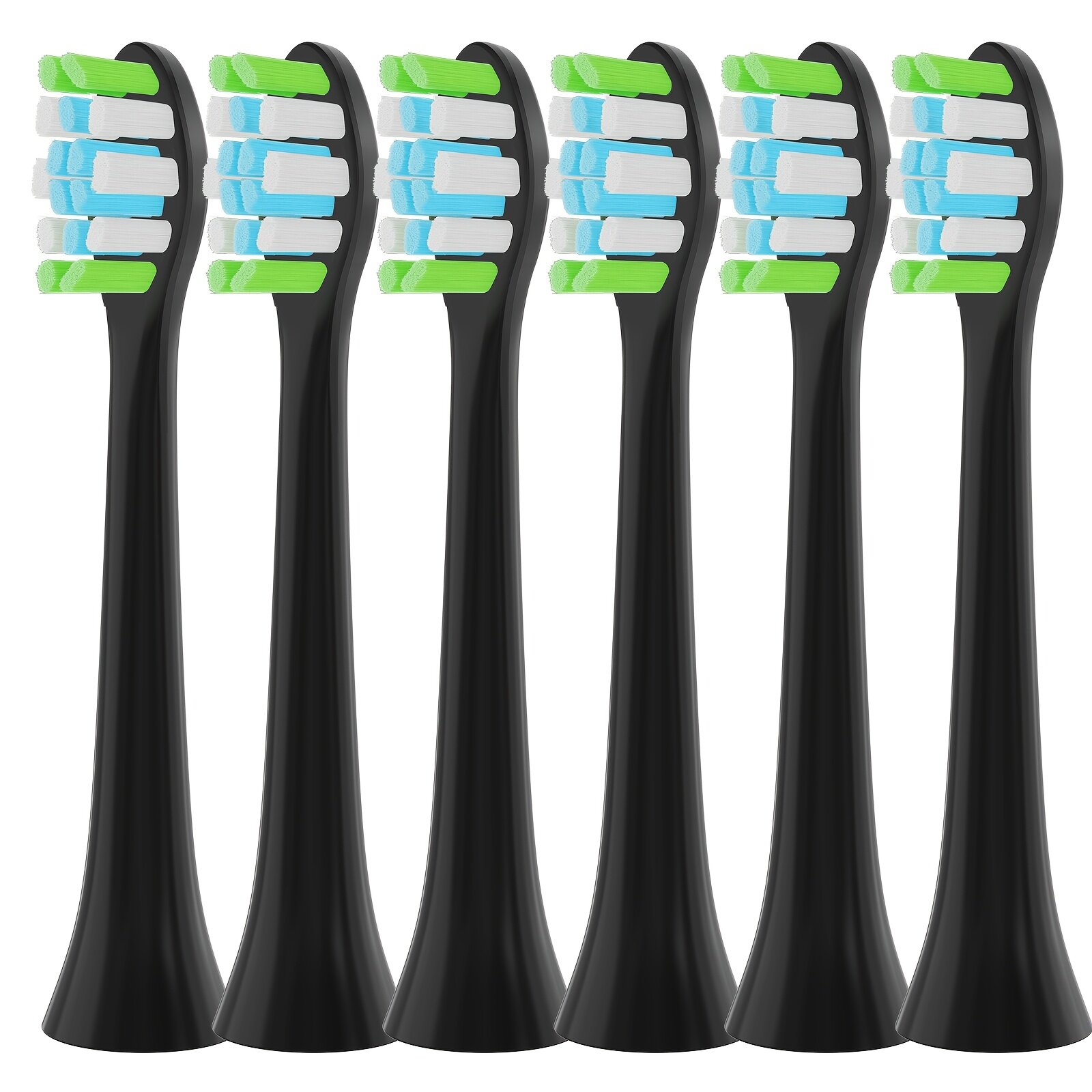 Насадки для электрической зубной щётки Oclean X/SE/X PRO/ONE/AIR/F1/Z1/Air 2/SE, ультразвуковая технология, 6 шт, чёрные