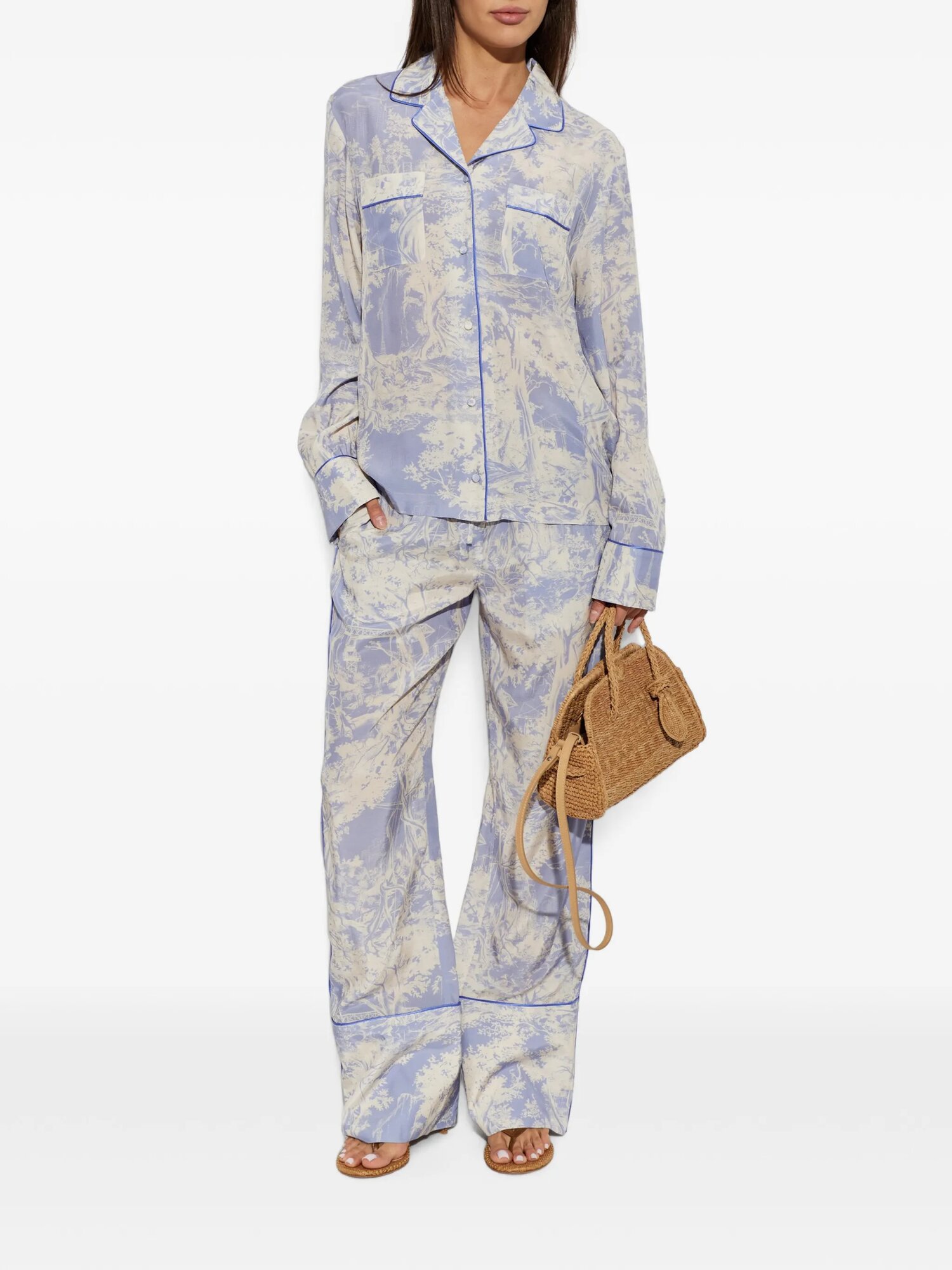 Брюки Off-White City printed piped trousers, размер 38, purple — фото 1