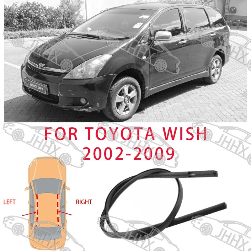 Комплект уплотнителей для крыши автомобиля TOYOTA Wish 2003-2009, артикулы 75552-68010, 75551-68010, водонепроницаемые резиновые молдинги-уплотнители