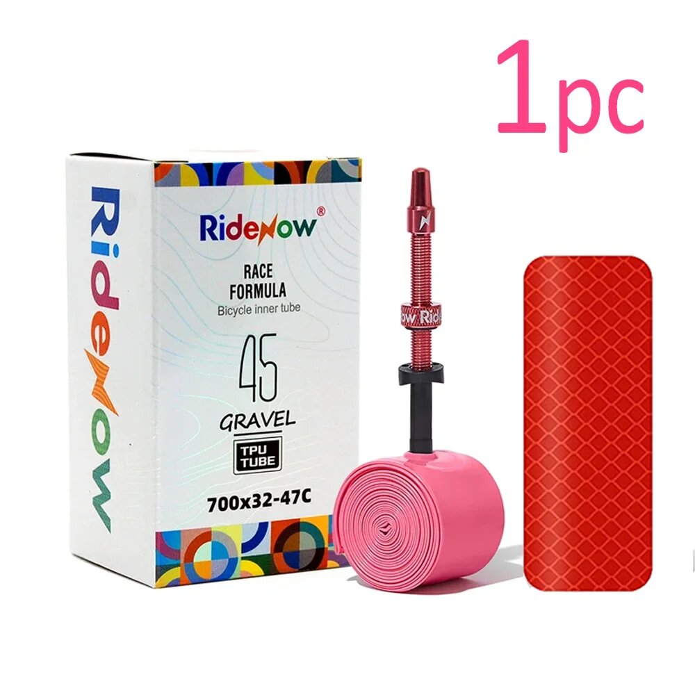 Камера Ridenow TPU для гравийного велосипеда 700C 45g Pink 1pc, 65mm with Reflector
