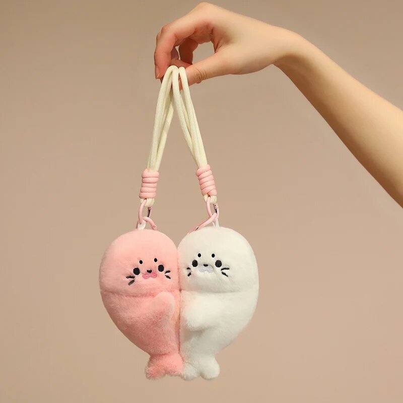 Плюшевые тюлени Sweet Mu Cheng Розовый, L pink- R white