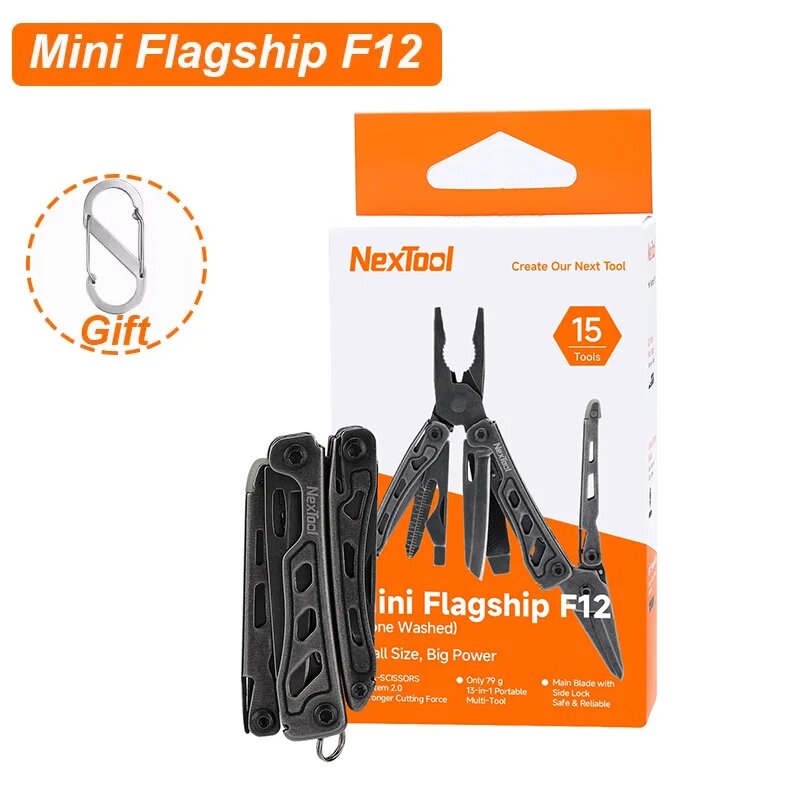 NexTool Mini Flagship F12 Мультитул 13 в 1 F12 Grey