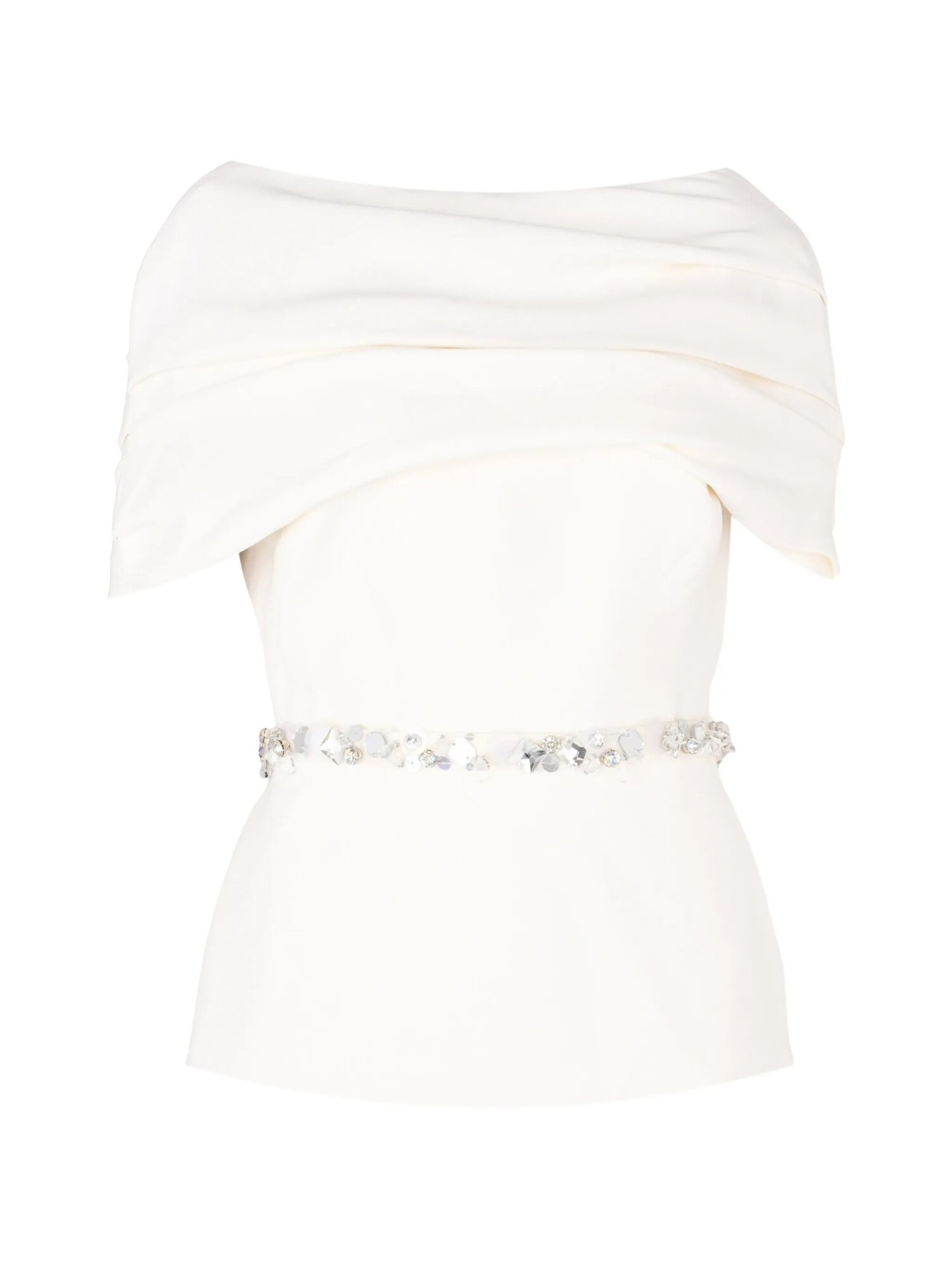 Блуза Loura crystal-embellished off-shoulder blouse