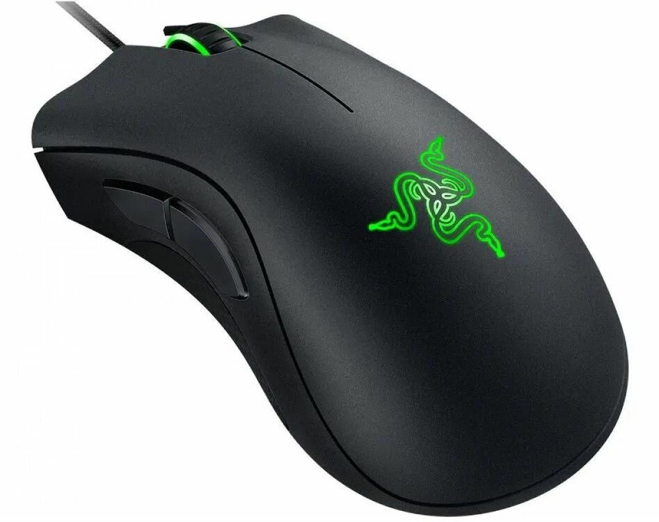 Razer мышь игровая DeathAdder Essential Black (USB, 6400 dpi, 1000 Гц, 5 кнопок, черная) RZ01-03850100-R3C1
