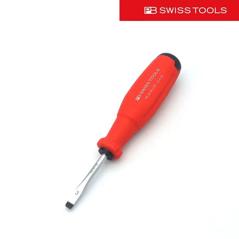 PB SWISS TOOLS Новая модель EVO с двойным компонентом отвертка с прямым шлицем PB 38100.3-50
