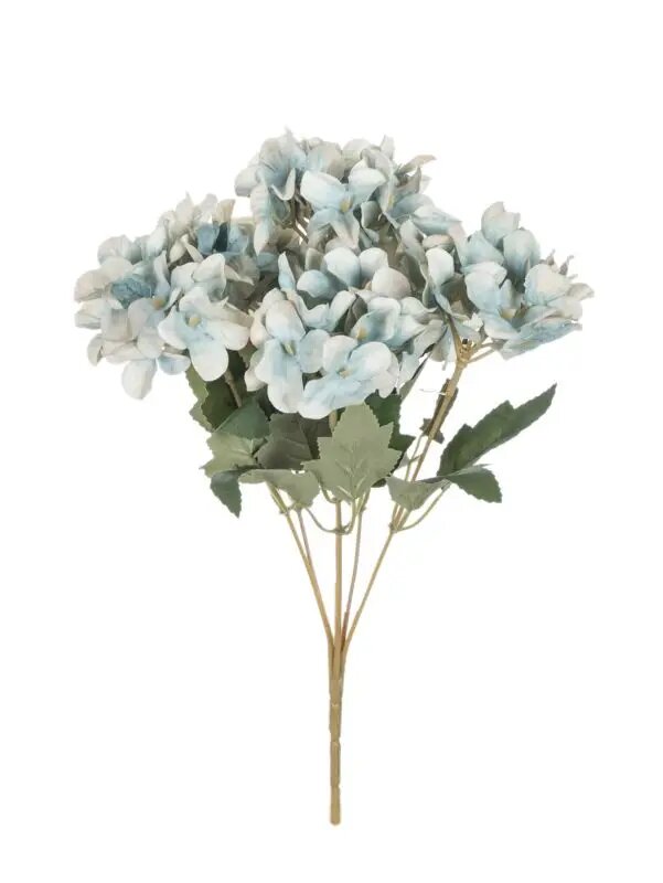 Искусственные шелковые гортензии smr 4 штуки Голубой, 4pcs, Голубой, grey blue