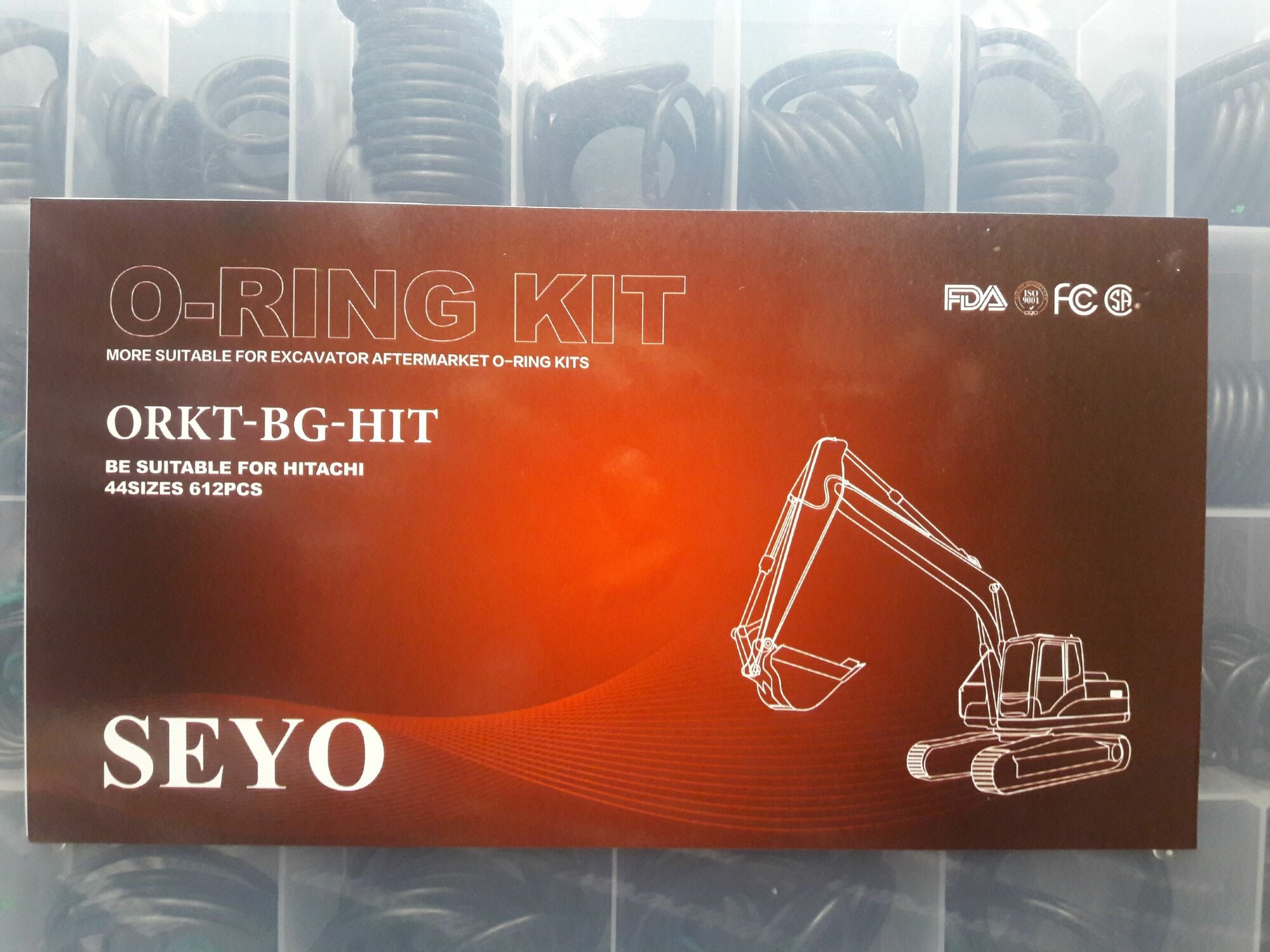 Набор колец резиновых уплотнительных O-Ring KIT ORKT-BG- HITACHI 612шт