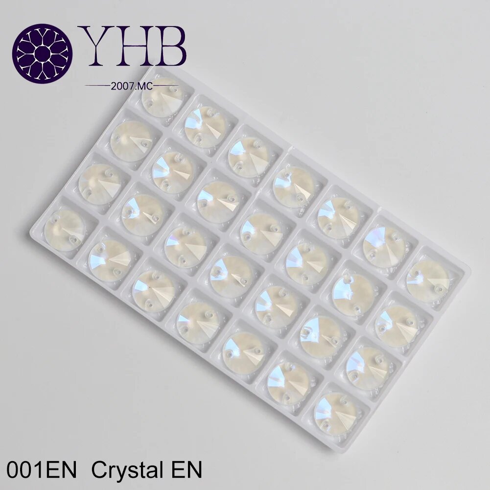 Хрустальные стразы YHB 10 мм, 001EN Crystal, 45 шт