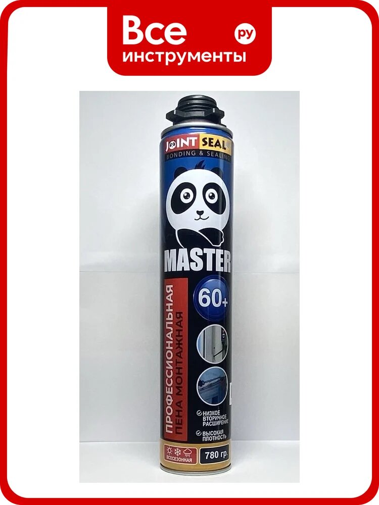Пена монтажная JointSeal PUFOAM MASTER Всесезонная профессиональная 780 гр. PU-FOAM-MASTER ALLS 60+