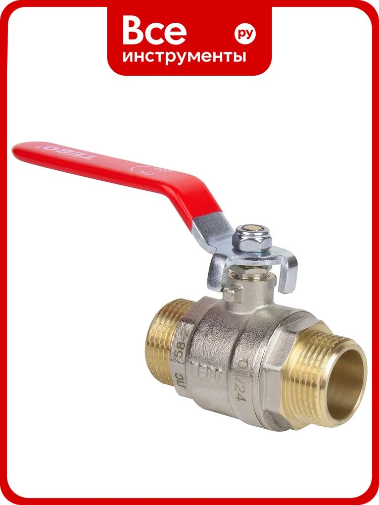 Кран шаровой TEBO полный проход НАР/НАР 3/4" ручка T-КШ.303.34. КР. CN