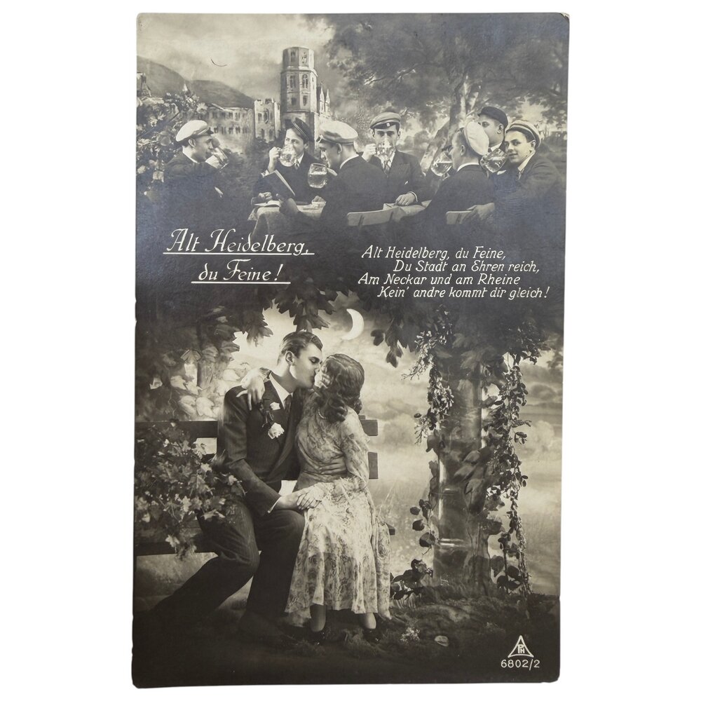 Почтовая открытка "Старый Гейдельберг" 1940-1942 гг. III Рейх